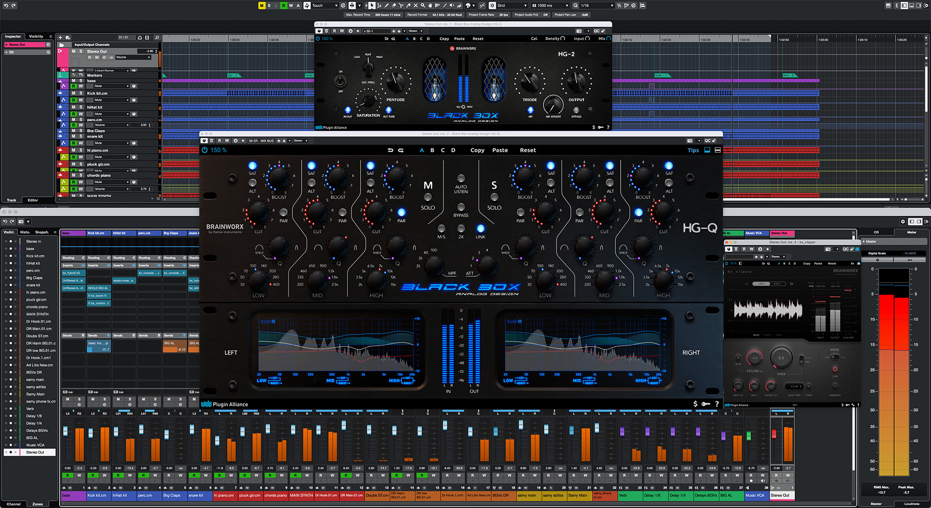 Black Box Analog Design HG-Q插件黑盒声波饱和均衡温暖音染效果器